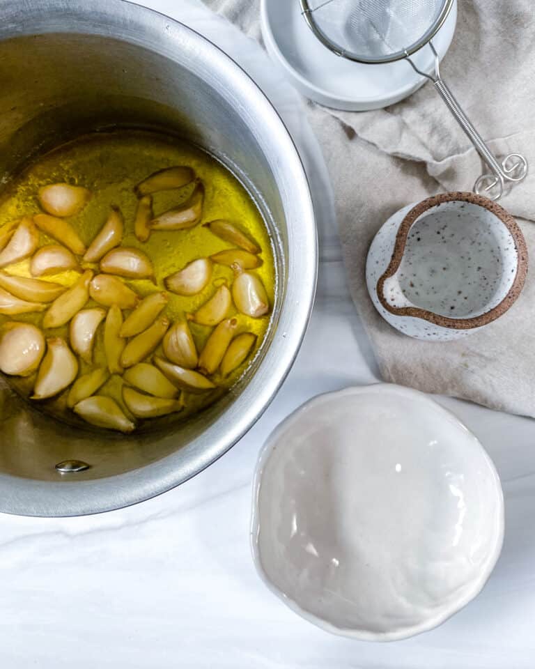 How to Roast Garlic In A Pan (+ Stove top Garlic Confit) - Plant-Based ...