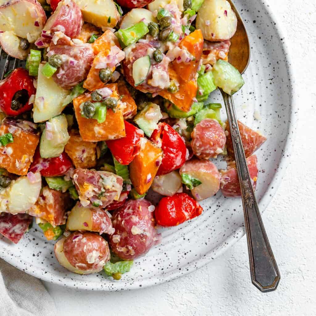 Vegan Sweet Potato Salad (Dairy-Free Potato Salad) - Plant-Based on a ...