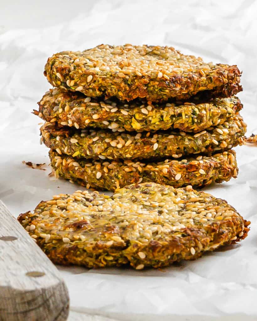 Vegan Baked Zucchini Fritters - Plant-Based on a Budget