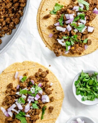 Plant Based Street Tacos with Lentils - Plant-Based on a Budget