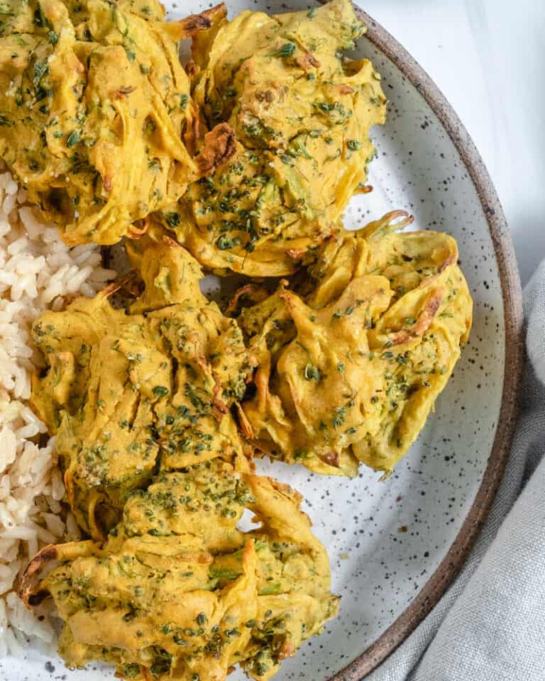 Broccoli Pakora (Baked or Air Fried) - Plant-Based on a Budget