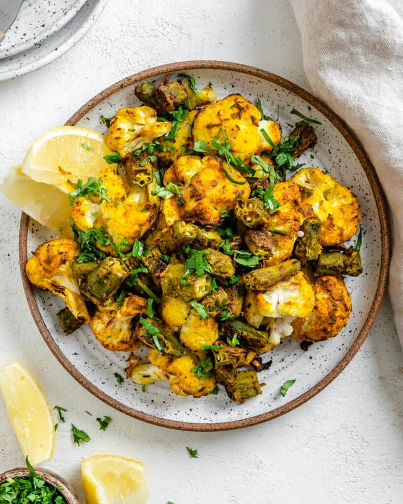 Spiced Roasted Okra Recipe - Plant-Based on a Budget