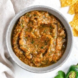 Homemade Roasted Red Salsa - Plant-Based on a Budget
