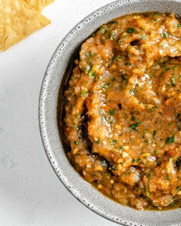Homemade Roasted Red Salsa - Plant-Based on a Budget