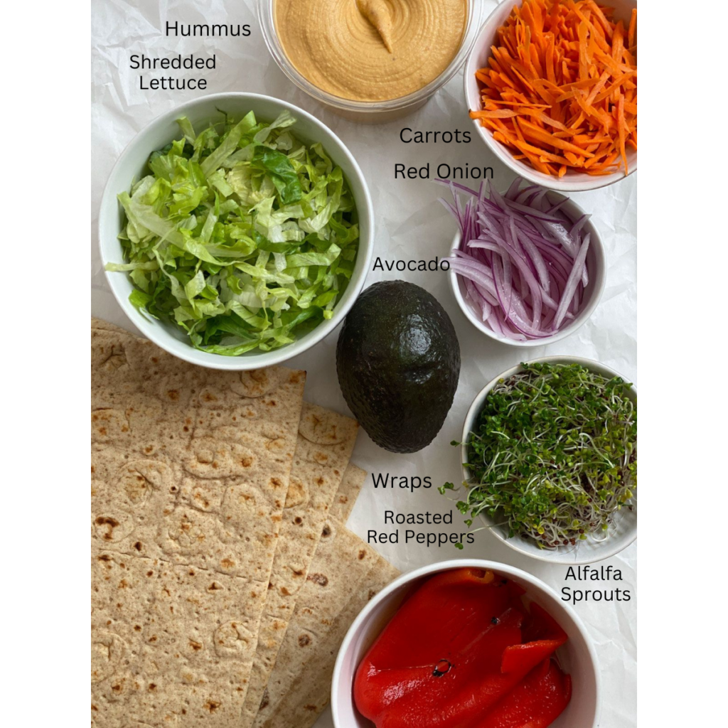 Easy Hummus Tortilla Wrap - Plant-Based on a Budget