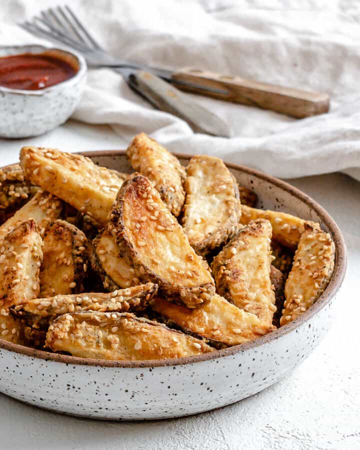 Oven-Baked Sesame Fries - Plant-Based on a Budget