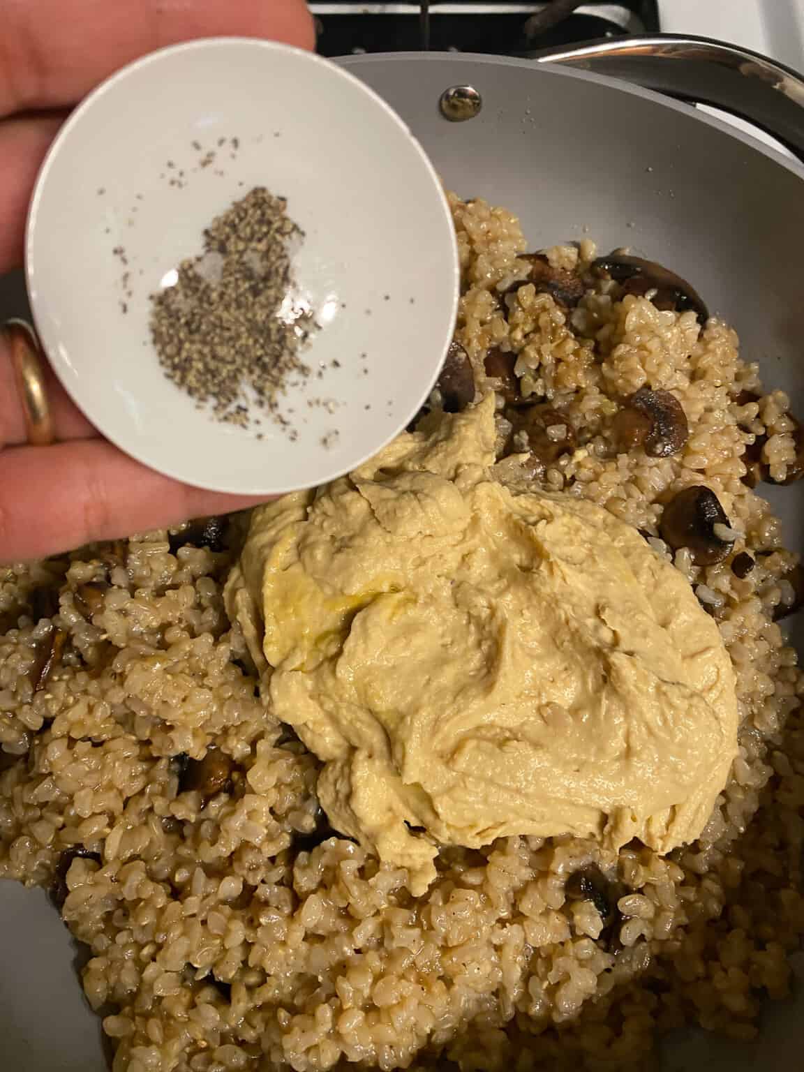 Creamy Brown Rice Risotto - Plant-Based on a Budget