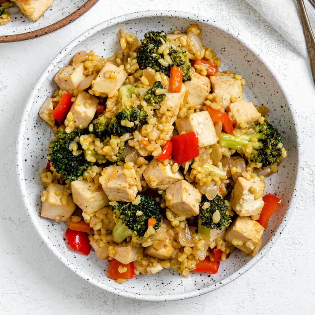 Veggie Brown Rice Stir Fry - Plant-Based on a Budget