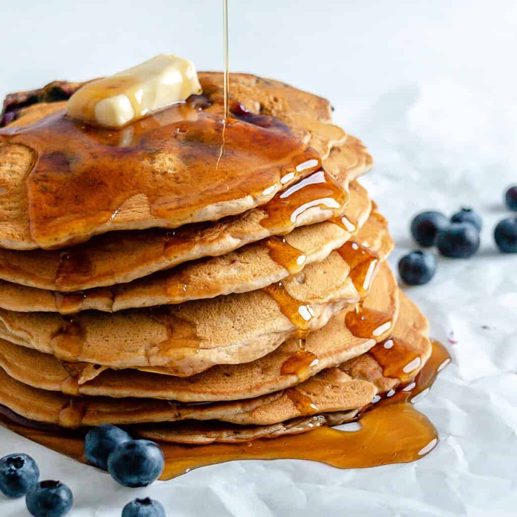 Blueberry Pancakes - Plant-Based on a Budget