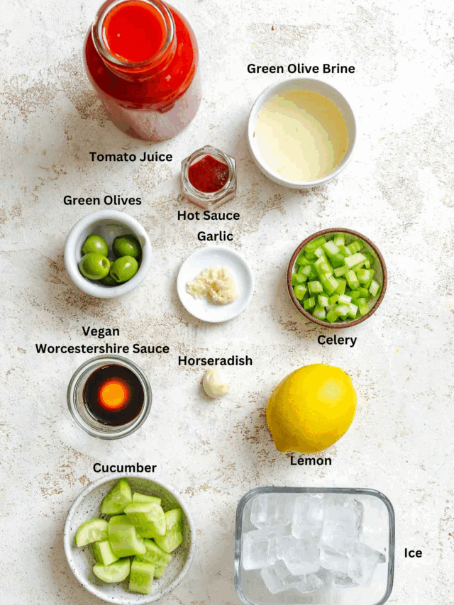 Virgin Bloody Mary Cocktail - Plant-Based on a Budget