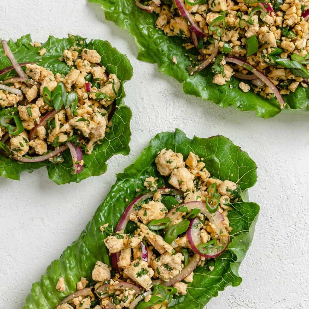 Vegan Tofu Larb Salad - Plant-Based on a Budget