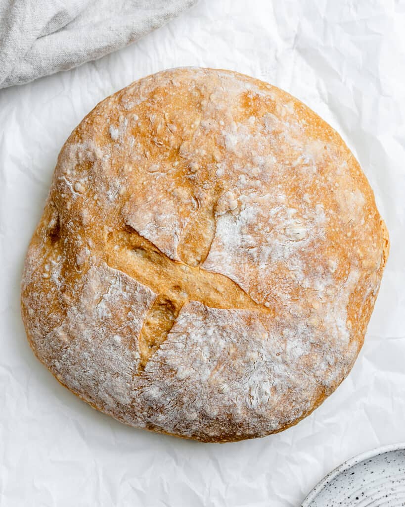 The Easiest No Knead Bread - Plant-Based on a Budget