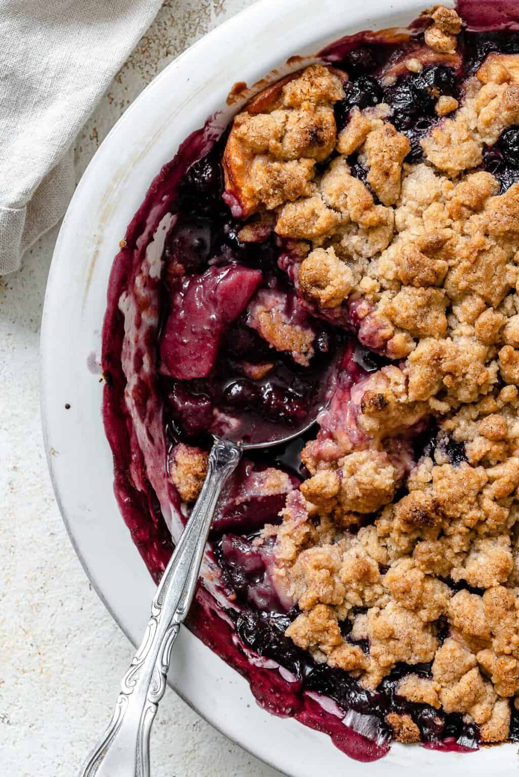 Apple and Blueberry Crumble - Plant-Based on a Budget