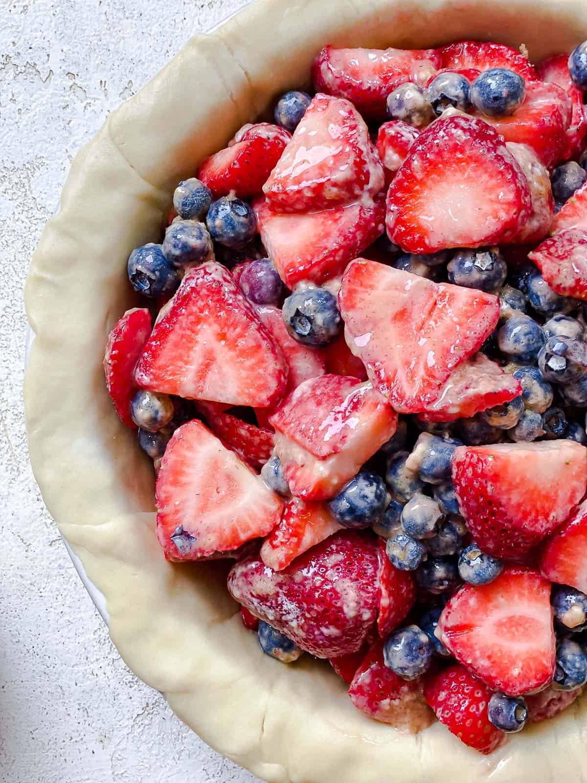 Easy Strawberry Blueberry Pie - Plant-Based on a Budget