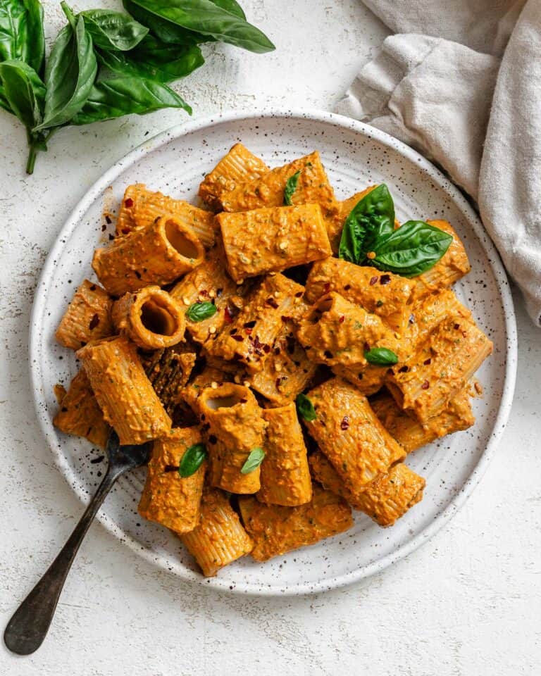 Red Pesto Pasta - Plant-Based on a Budget