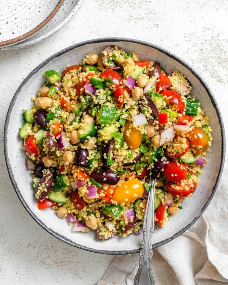 Mediterranean Couscous Salad - Plant-Based on a Budget