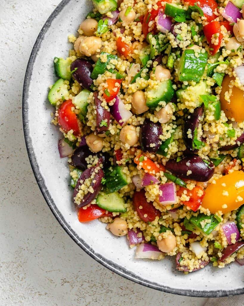 Mediterranean Couscous Salad - Plant-Based on a Budget
