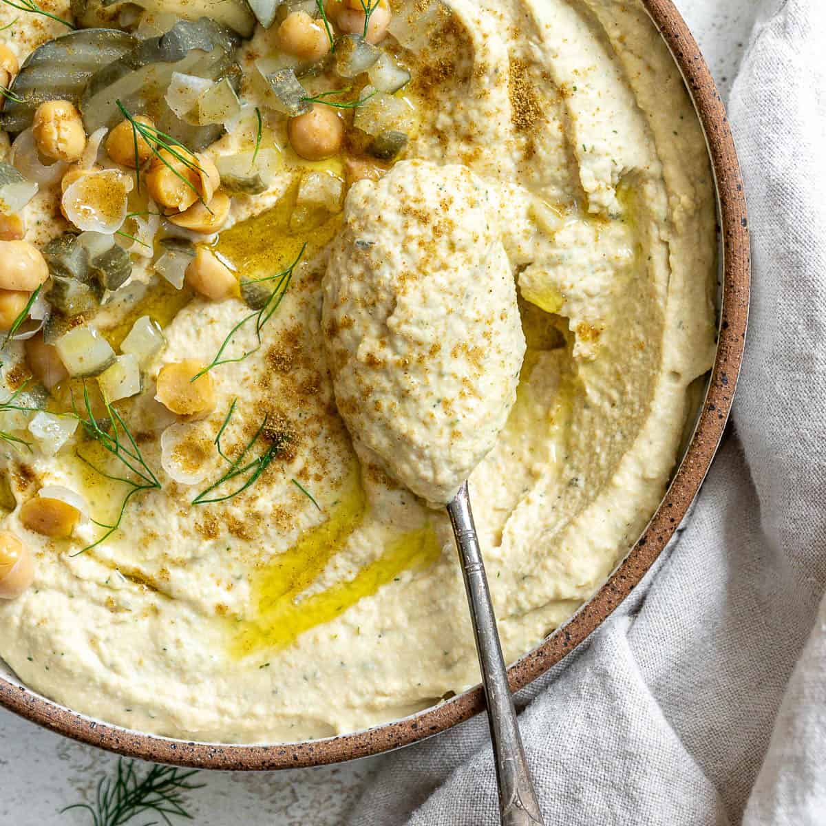 Dill Pickle Hummus - Plant-Based on a Budget