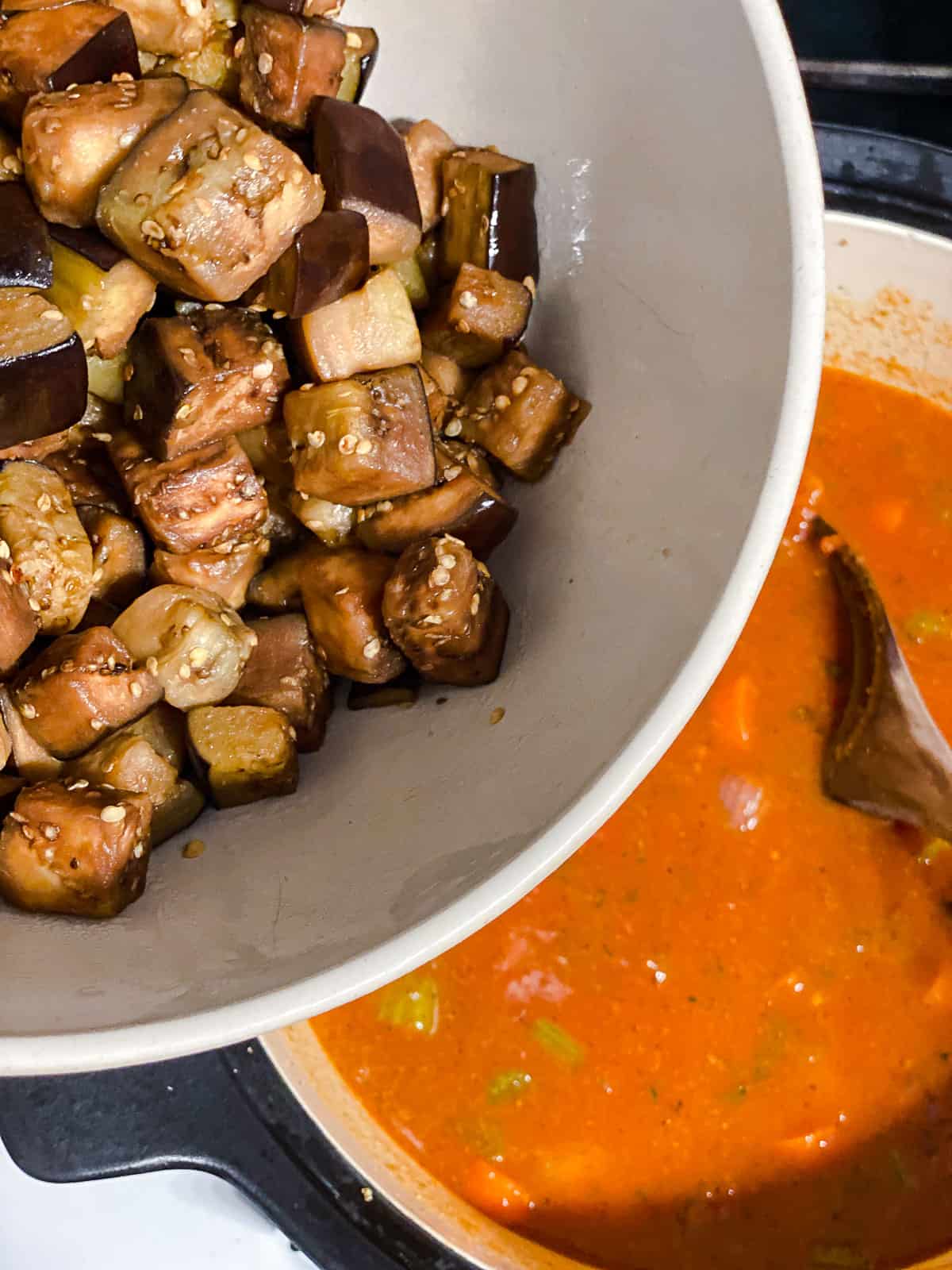 Eggplant Stew [With Tomatoes + Chickpeas] - Plant-Based on a Budget