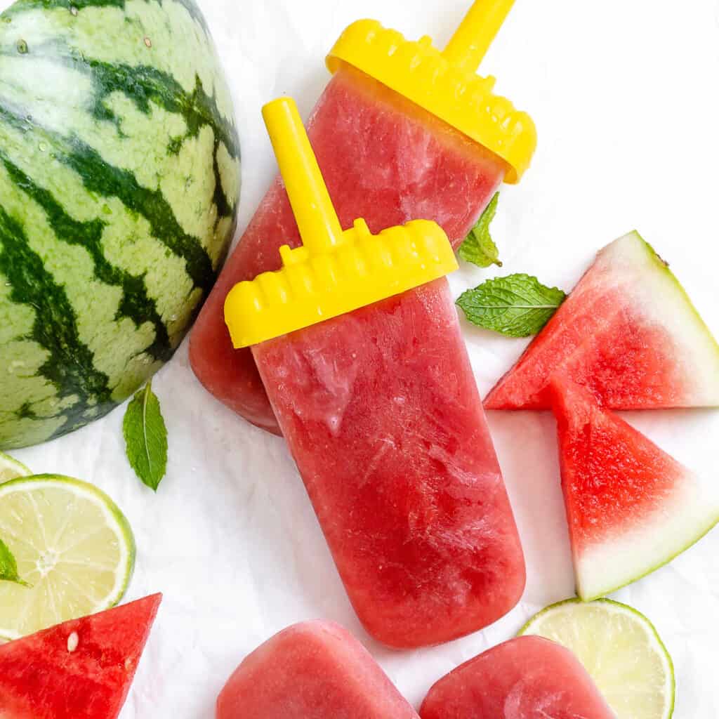 Healthy Watermelon Popsicles - Plant-Based on a Budget