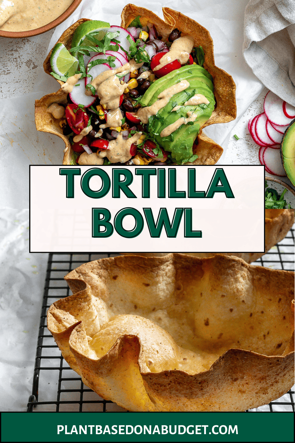 Crispy Baked Tortilla Bowls - Plant-Based on a Budget
