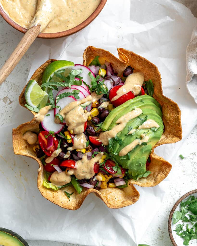 Crispy Baked Tortilla Bowls - Plant-Based on a Budget