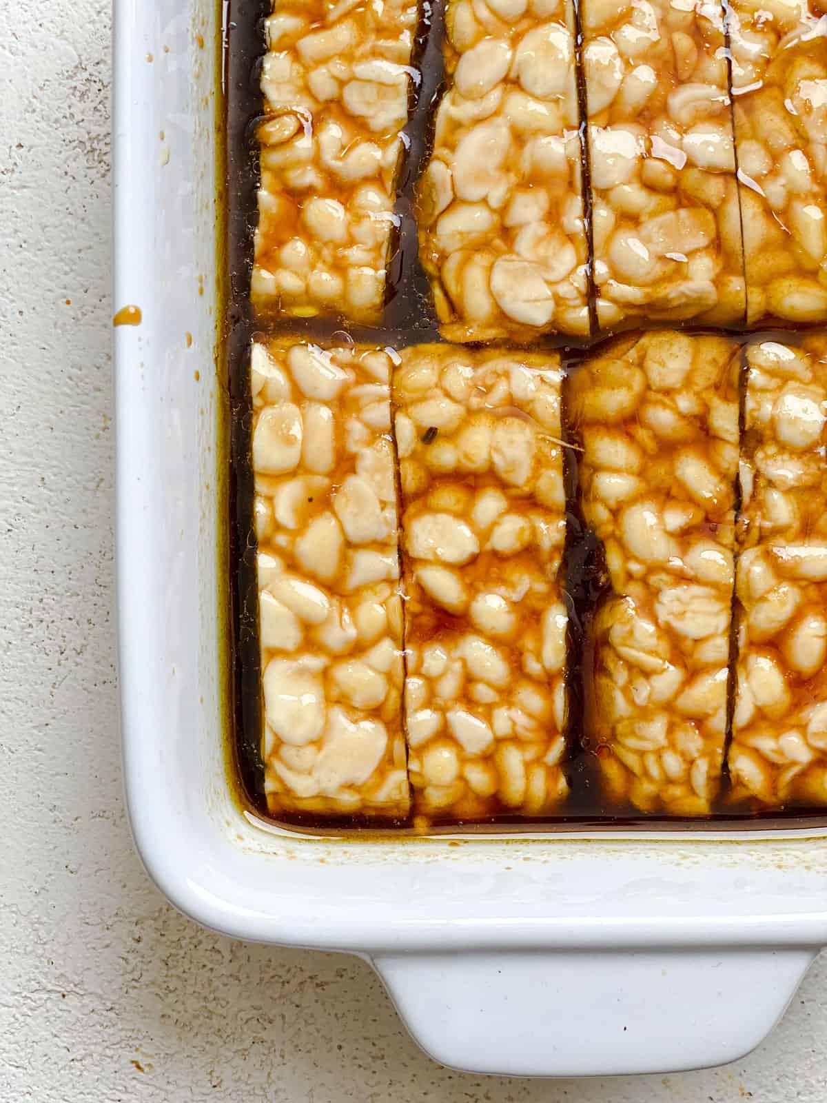 Sticky Tempeh Strips with Sweet Jalapeño Glaze - Plant-Based on a Budget