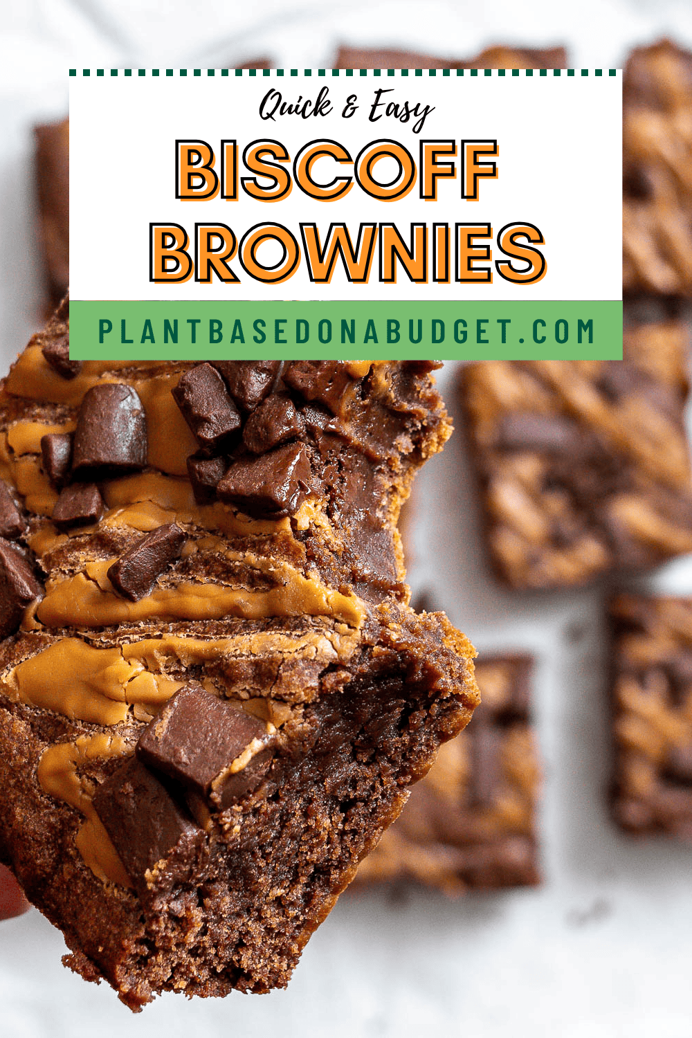 Biscoff Brownies - Plant-Based on a Budget
