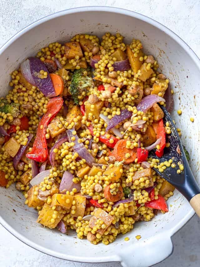 Roasted Pumpkin Couscous Salad [Hot or Cold] - Plant-Based on a Budget