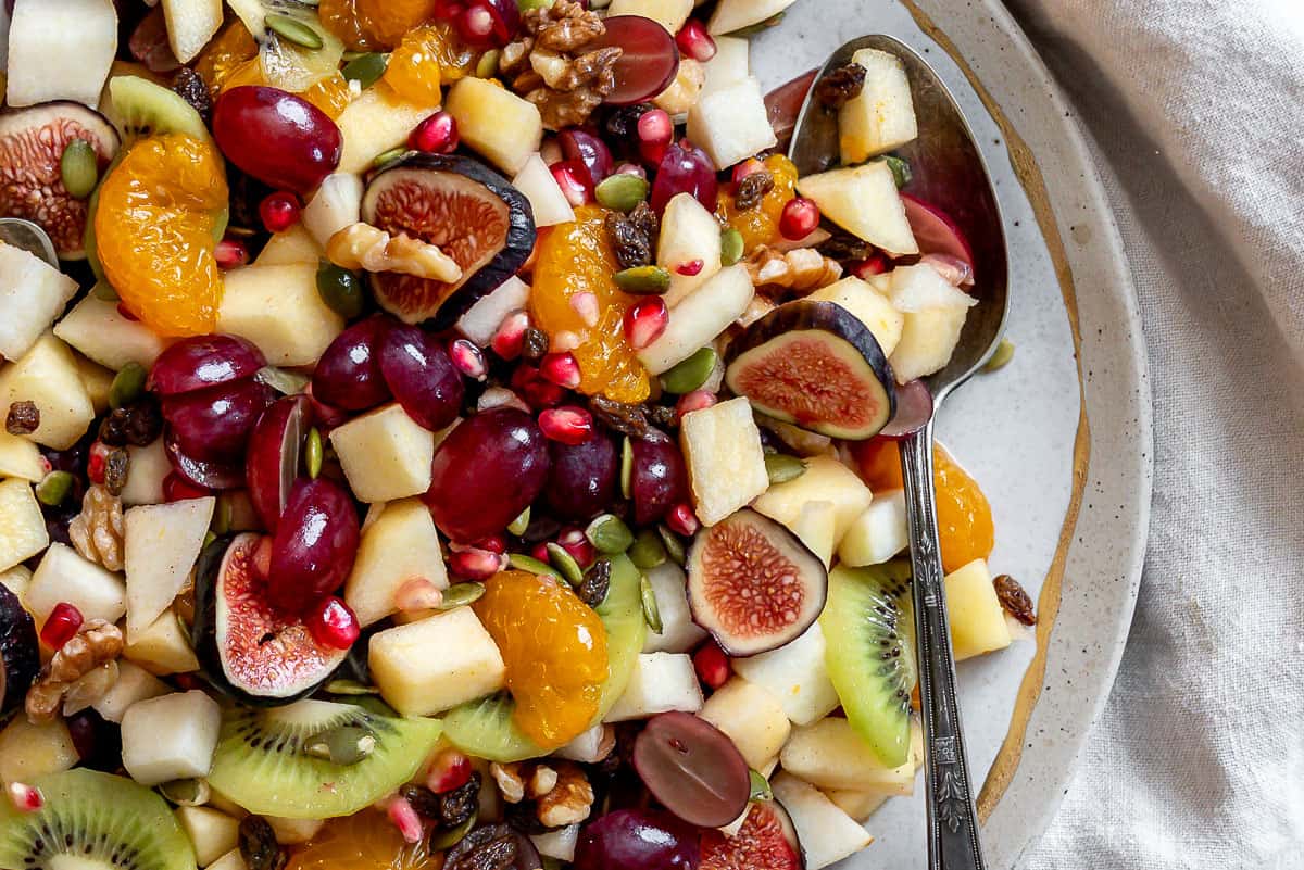 Healthy Thanksgiving Fruit Salad - Plant-Based on a Budget