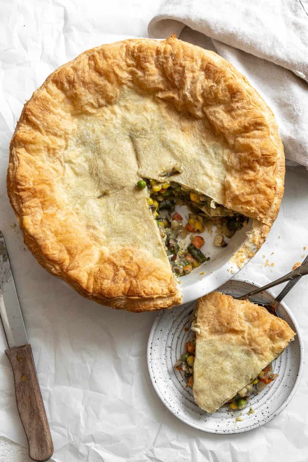 Mixed Vegetable Vegan Pot Pie - Plant-Based on a Budget
