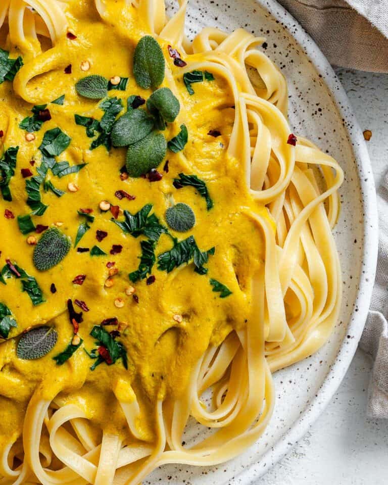 Creamy Pumpkin Pasta (Vegan) - Plant-Based on a Budget