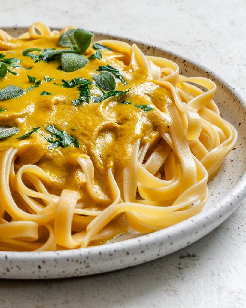 Creamy Pumpkin Pasta (Vegan) - Plant-Based on a Budget