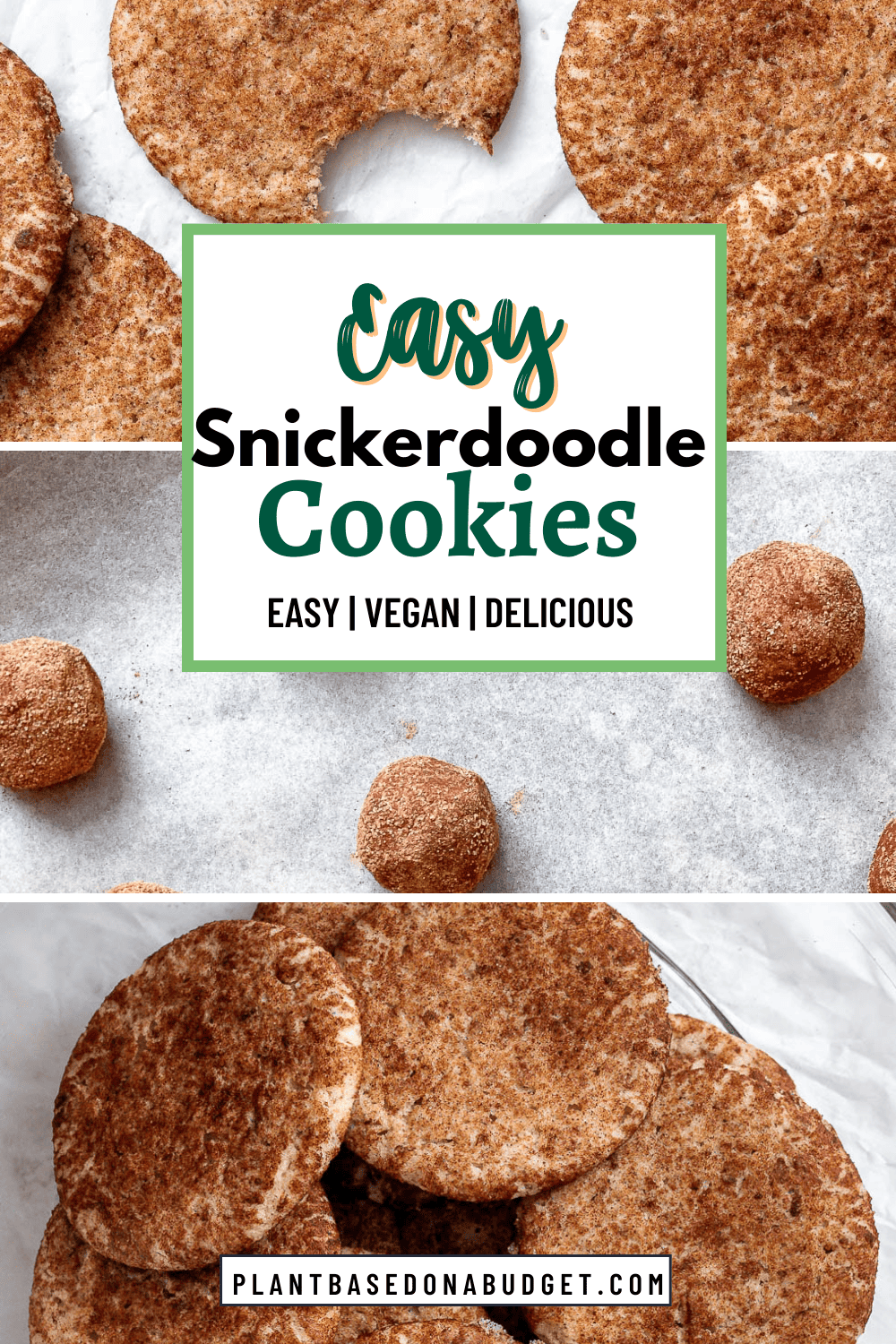 Easy Vegan Snickerdoodles - Plant-Based on a Budget