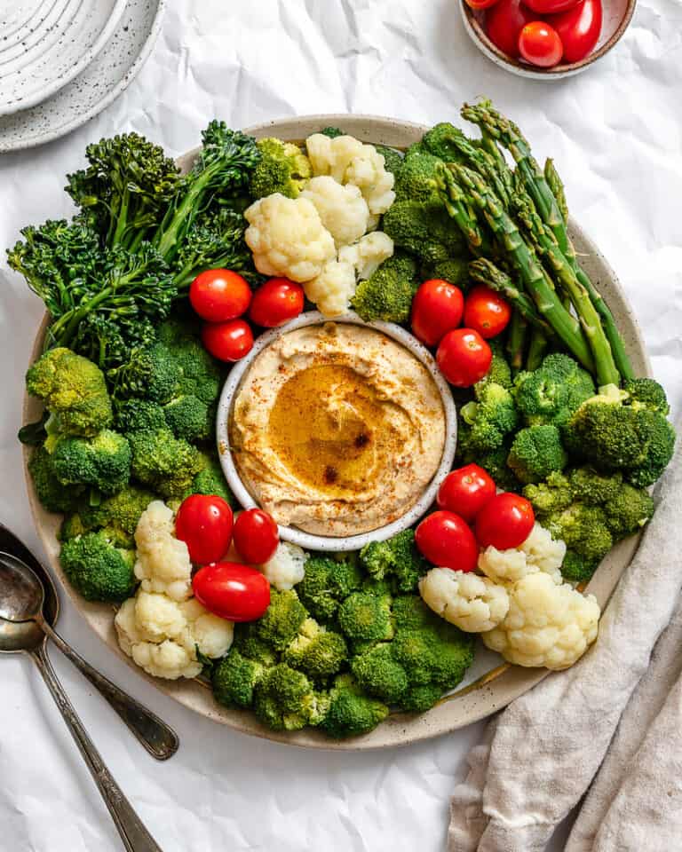 Christmas Veggie Tray [Tree OR Wreath] - Plant-Based on a Budget