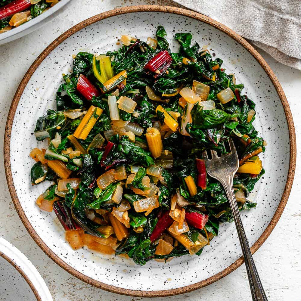 Sautéed Swiss Chard [with Garlic] - Plant-Based on a Budget