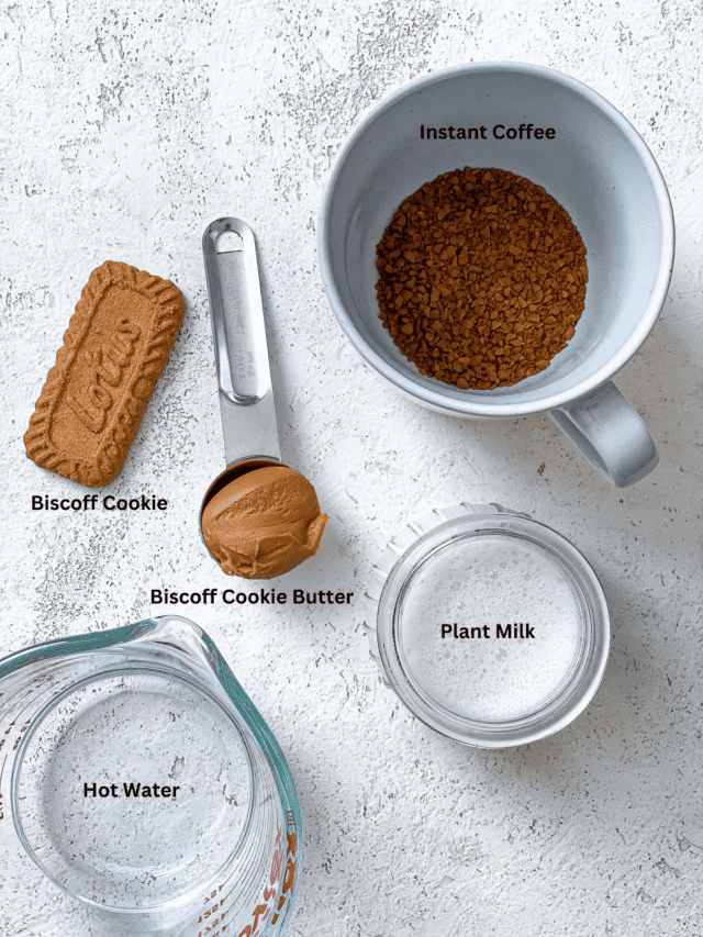Biscoff Latte [Hot or Iced] - Plant-Based on a Budget