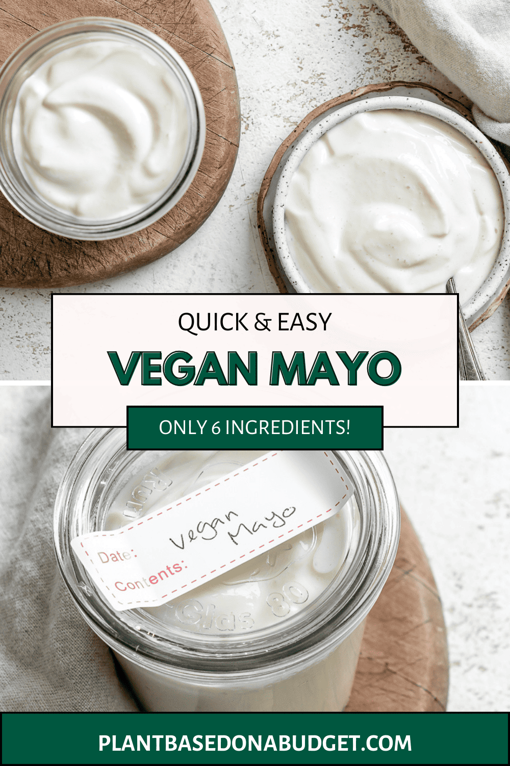 Healthy Vegan Mayonnaise [Oil-Free] - Plant-Based on a Budget