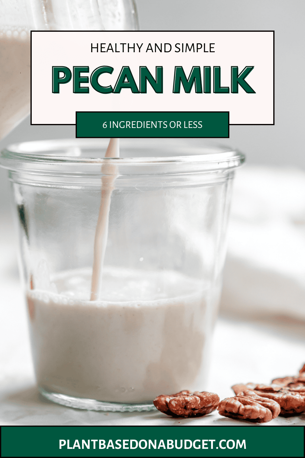 How To Make Pecan Milk - Plant-Based on a Budget