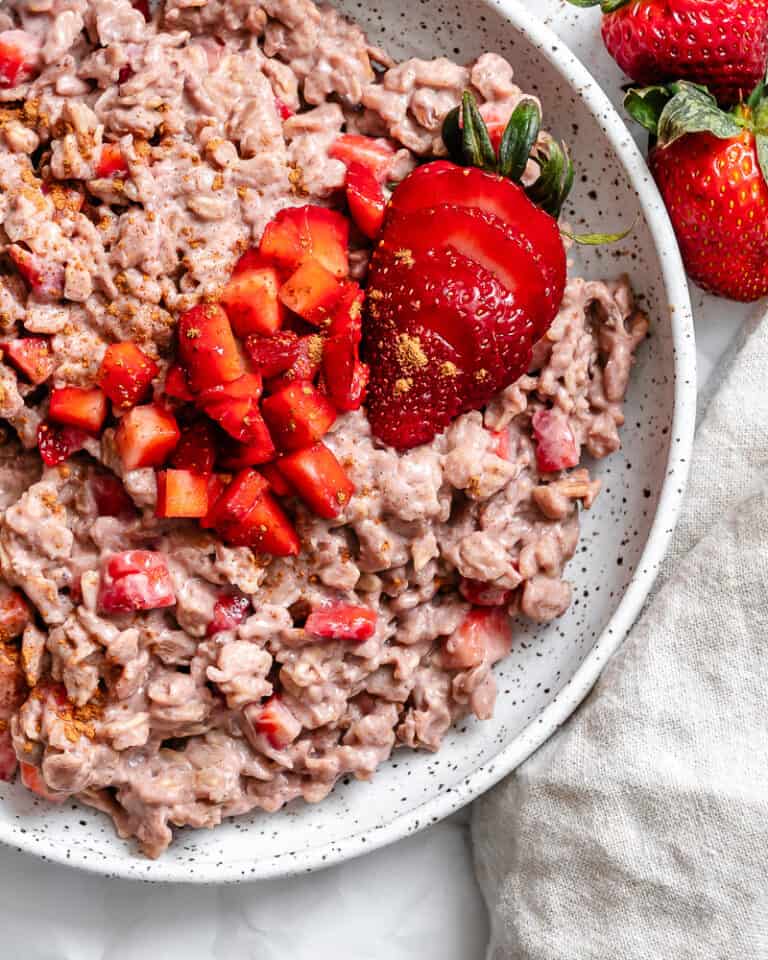 Strawberry Oatmeal - Plant-Based on a Budget