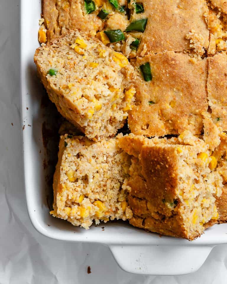 Jalapeño Cornbread (Dairy-free Cornbread without Eggs) - Plant-Based on ...