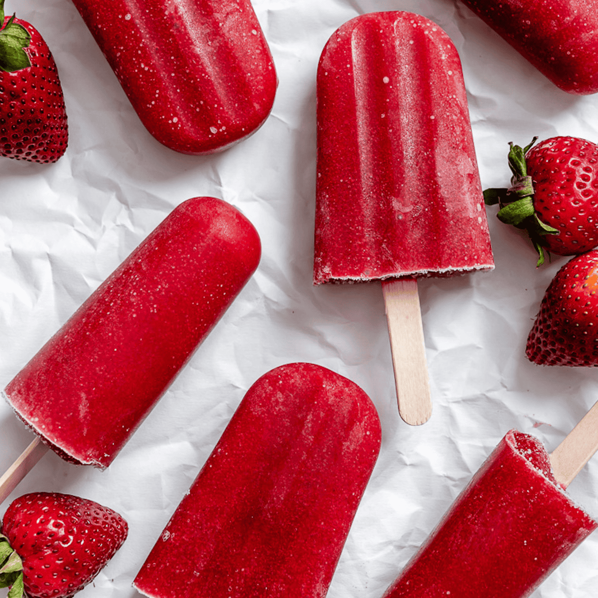 Easy Strawberry Popsicles - Plant-Based on a Budget
