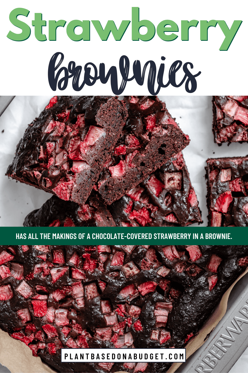 Strawberry Brownies - Plant-Based on a Budget