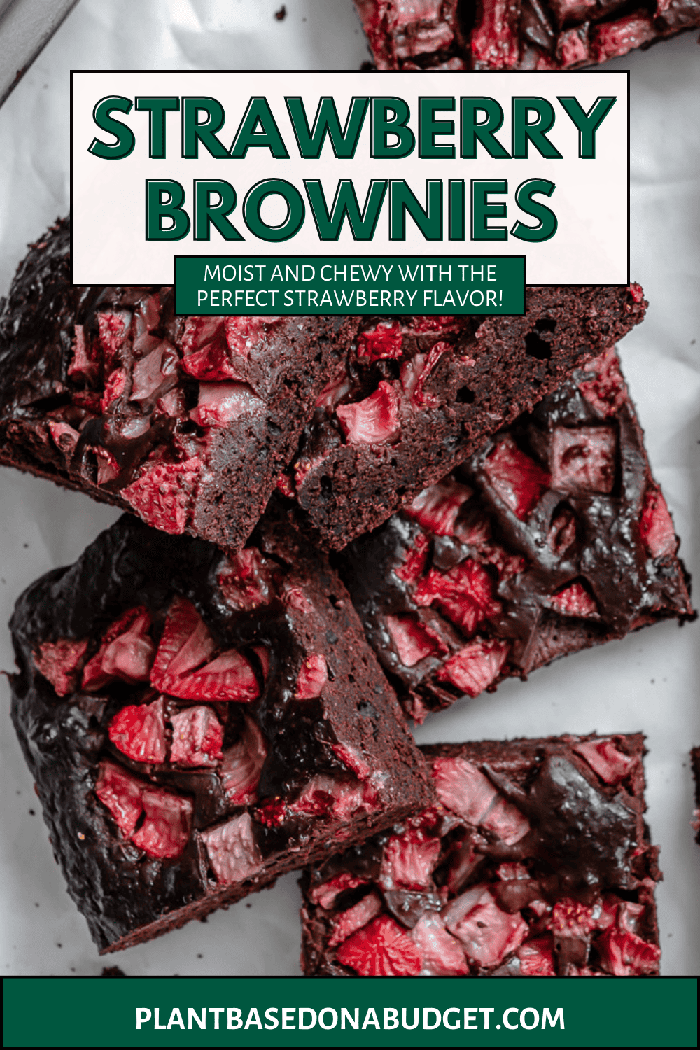 Strawberry Brownies - Plant-Based on a Budget