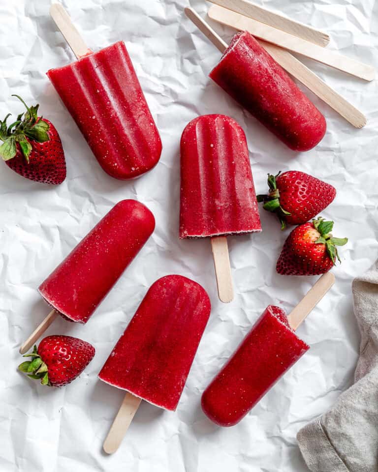 Easy Strawberry Popsicles Plant Based On A Budget