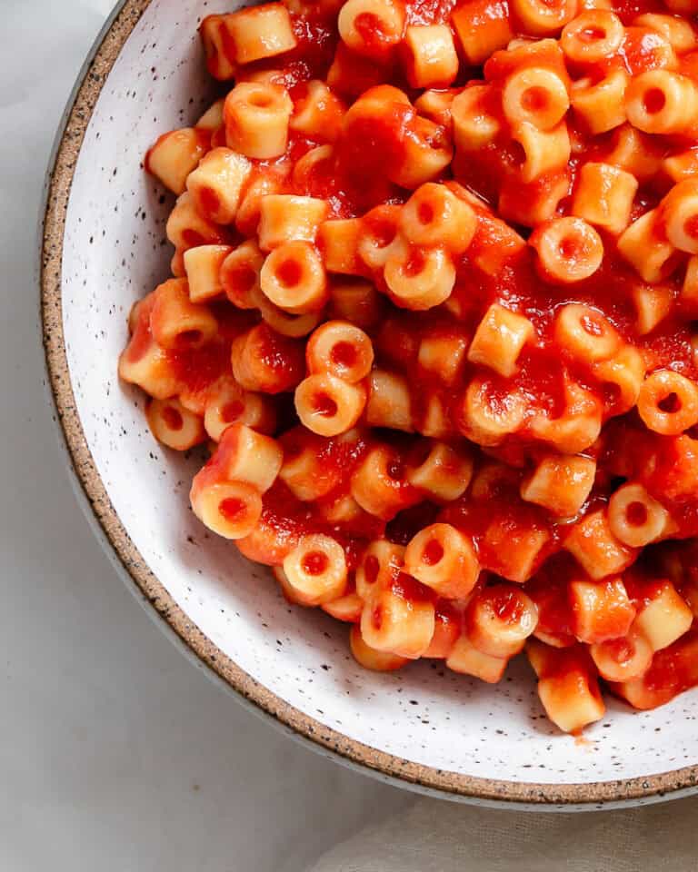 Quick Homemade SpaghettiOs - Plant-Based on a Budget
