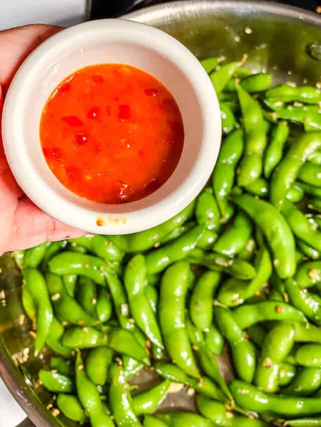 Quick Spicy Edamame [Chili and Garlic] - Plant-Based on a Budget
