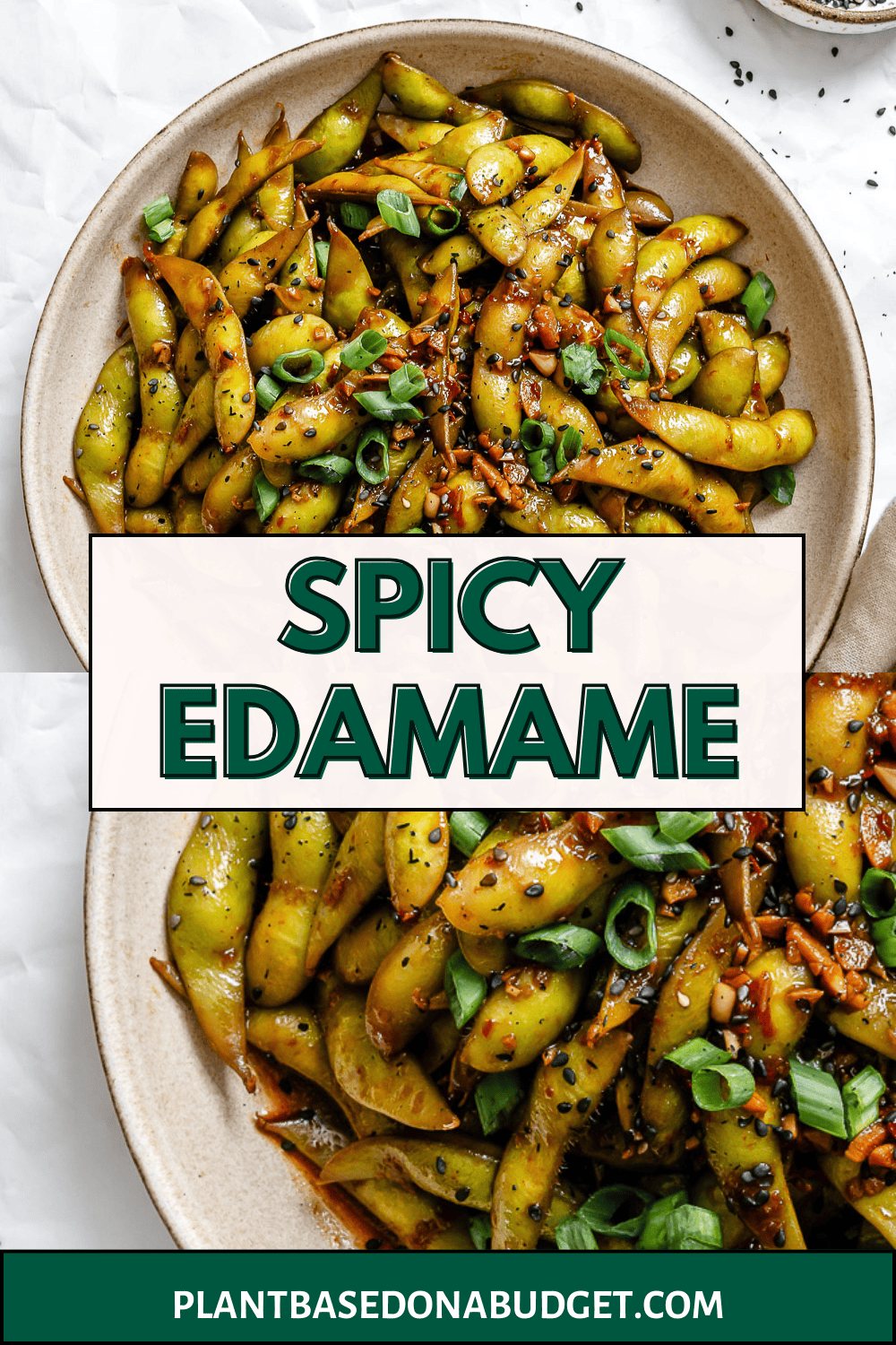Quick Spicy Edamame [Chili and Garlic] - Plant-Based on a Budget