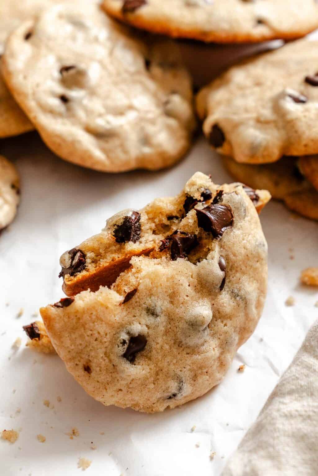 Soft Chewy Cinnamon Chocolate Chip Cookies - Plant-Based on a Budget