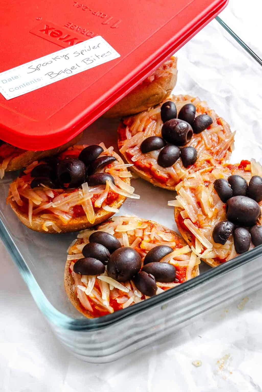Mini Spider Pizza [Bagel Bites] - Plant-Based on a Budget